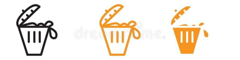 Solid Waste Icon Set Recycling and Disposal Illustrations for ...