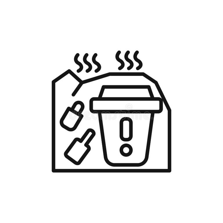 Solid Waste Logo Sign Vector Outline Stock Vector - Illustration of ...