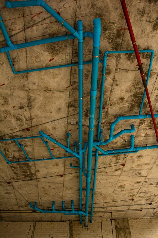 Solid Waste & Sanitary PVC Pipeline Stock Photo - Image of fitting ...