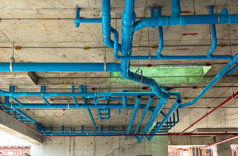 Solid Waste & Sanitary PVC Pipeline Stock Photo - Image of build ...