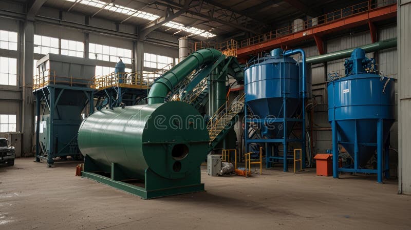 Solid Waste Sorting, Waste Recycling Plant Stock Photo - Image of reuse ...