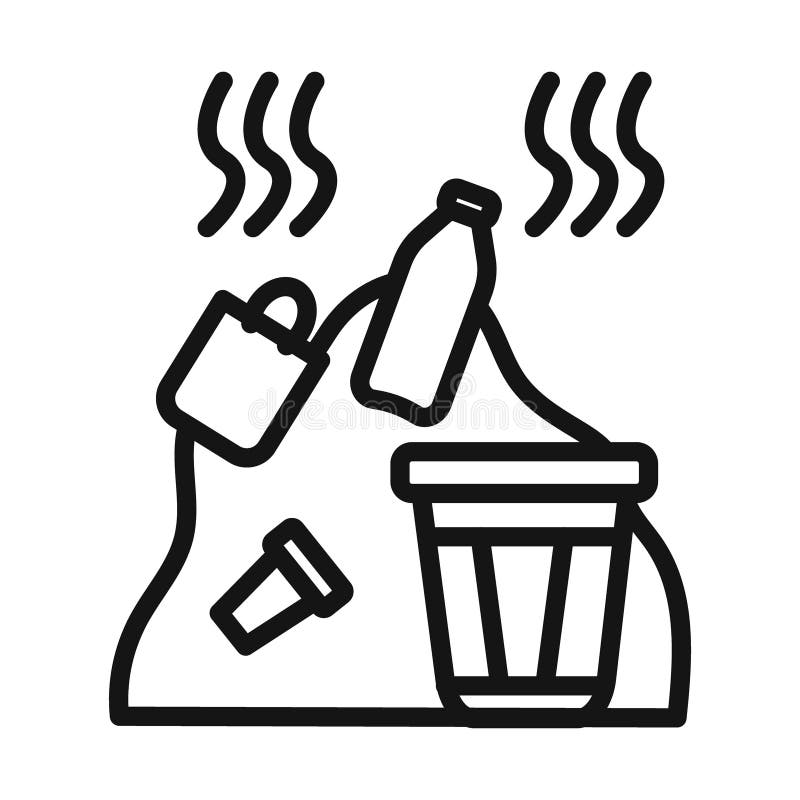 Solid Waste Symbol Mark in Filled Style Stock Vector - Illustration of ...