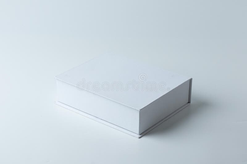 White Rectangular Box Placed Plain Background Neutral Setting Stock ...