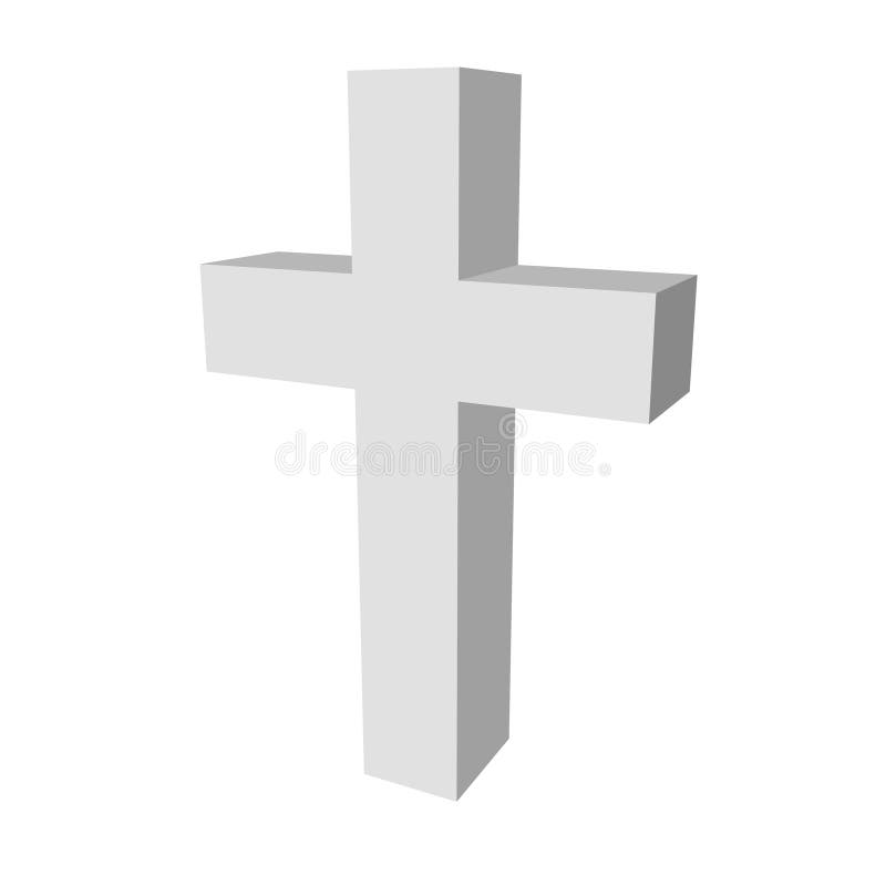 Solid White Christian Cross Symbol of Faith and Religion Stock ...