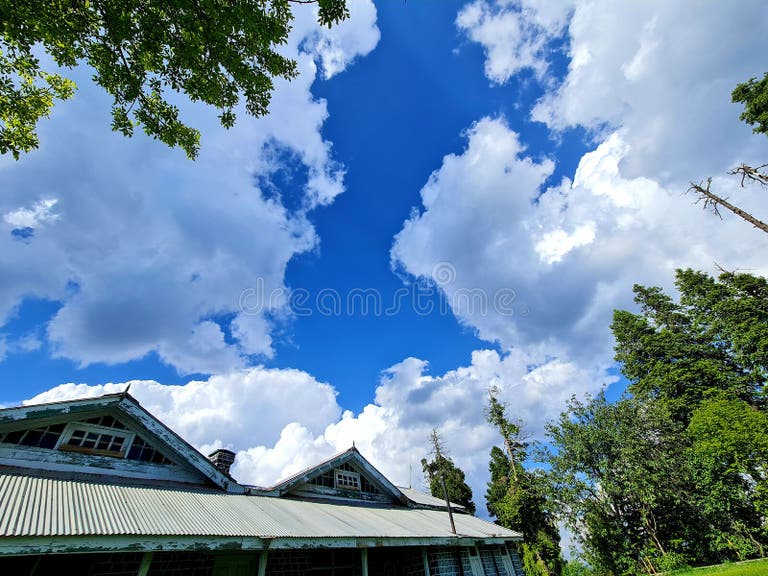 Solid White Clouds in Meadows Travel Stock Image - Image of travel ...