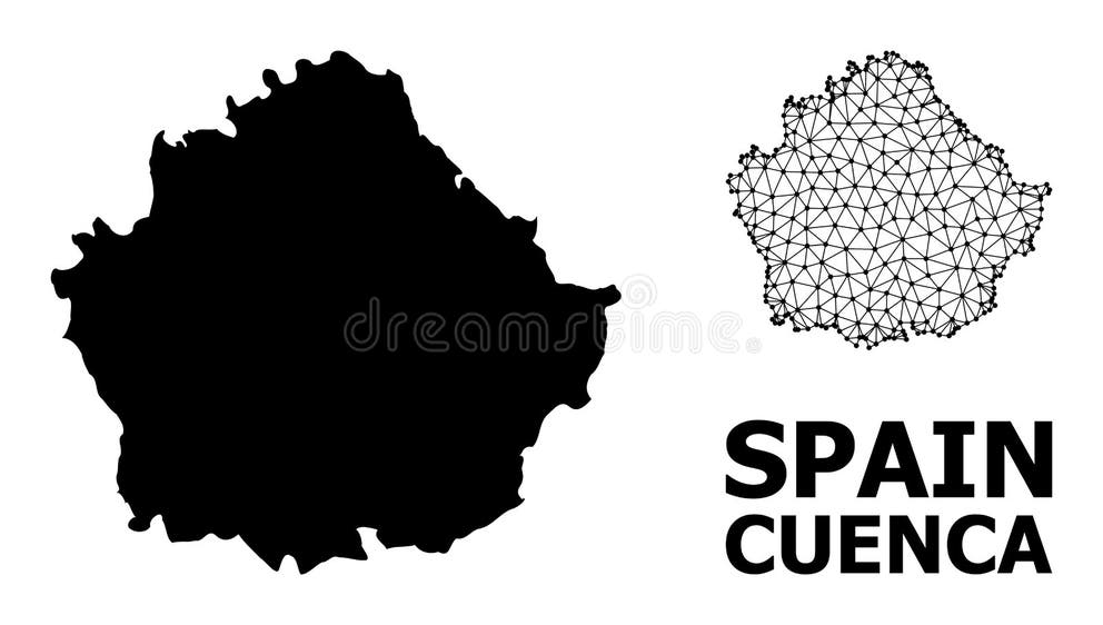 Solid and Wire Frame Map of Cuenca Province Stock Vector - Illustration ...