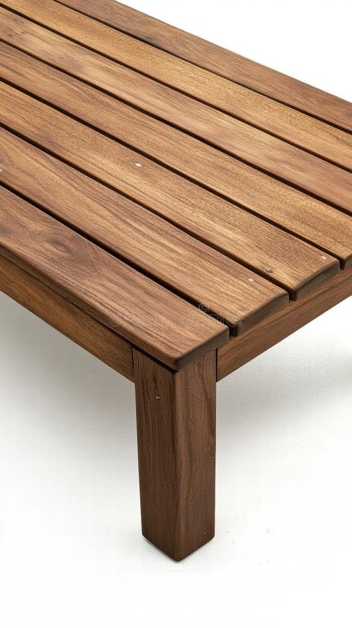 Solid Wood Coffee Table with Straight Lines and Simple Design Stock ...