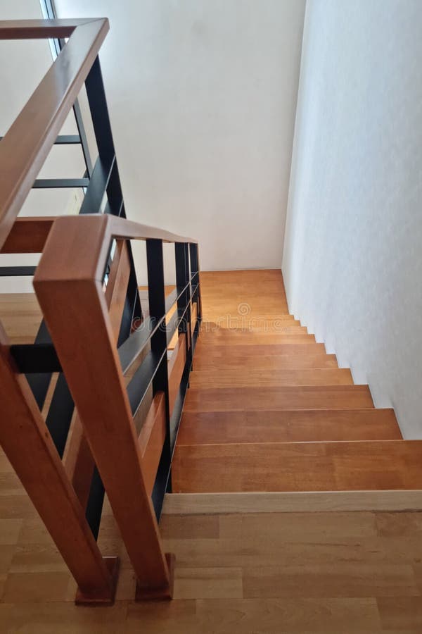 Solid Wood Stairs, Home Interior Stock Photo - Image of apartment ...