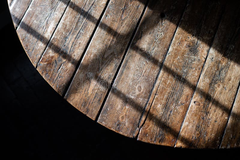 Solid Wood Table with Sun Shining Stock Photo - Image of guitar ...