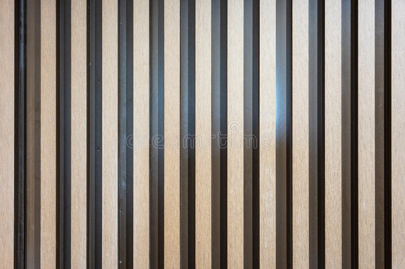 Solid Wooden Battens Wall Pattern Background with Natural Color ...