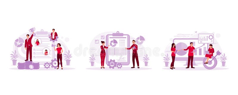 Solid Work Team. Discuss Charts and Graphs about Work Results. Screen ...