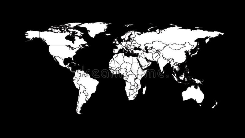 Solid World Map, Suitable for Use in Sci-fi Projects Stock Video ...