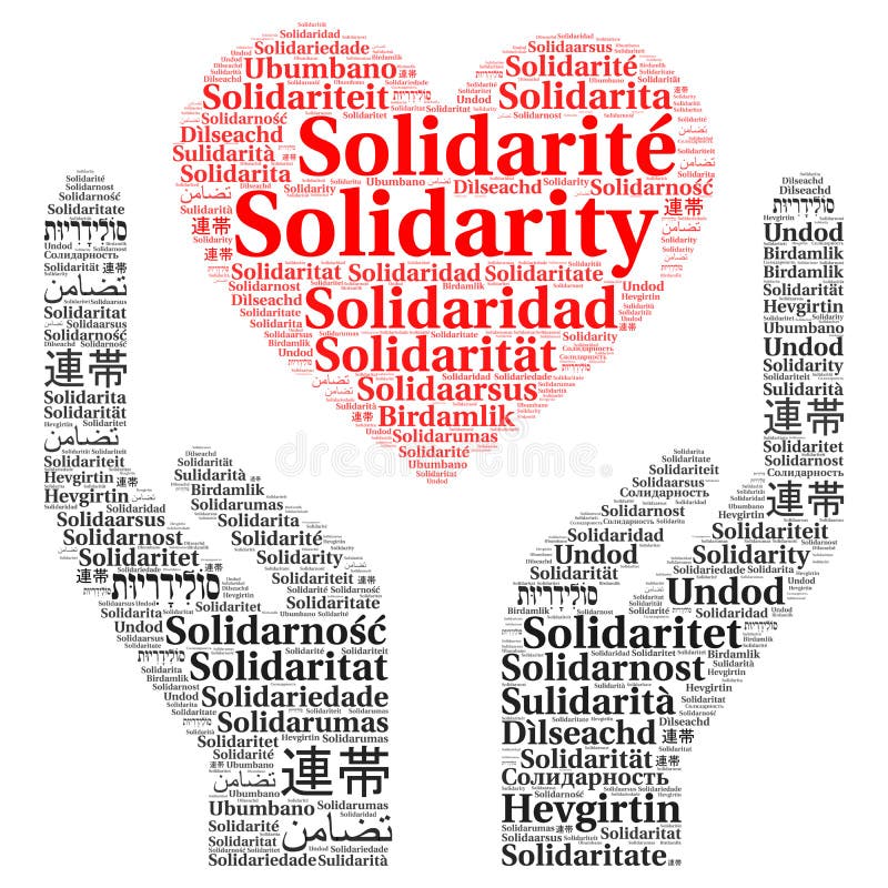 Solidarity in Different Languages Word Cloud Stock Illustration ...