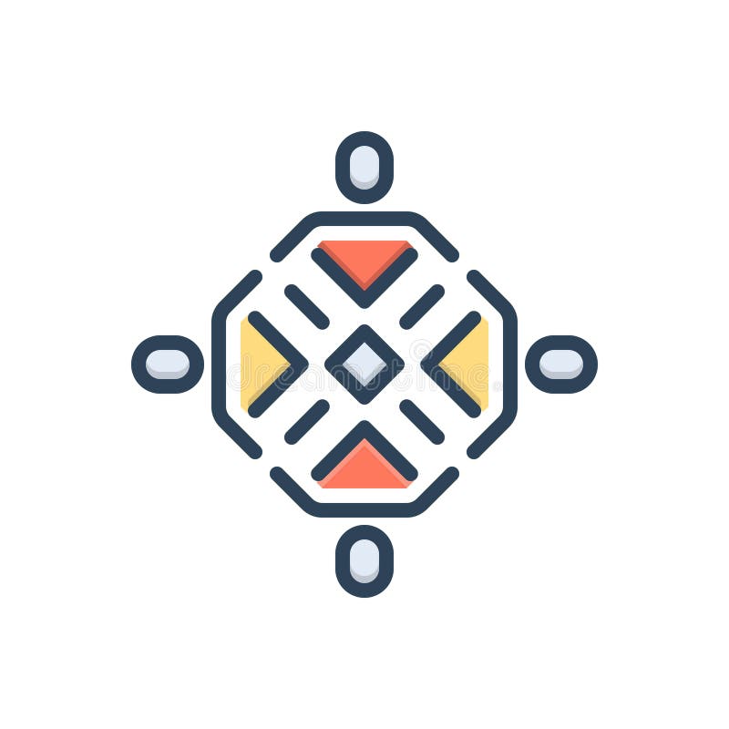 Color Illustration Icon for Solidarity, Cohesion and Union Stock Vector ...