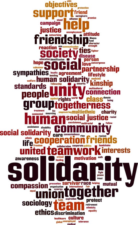 Solidarity word cloud stock vector. Illustration of sociology - 274154638