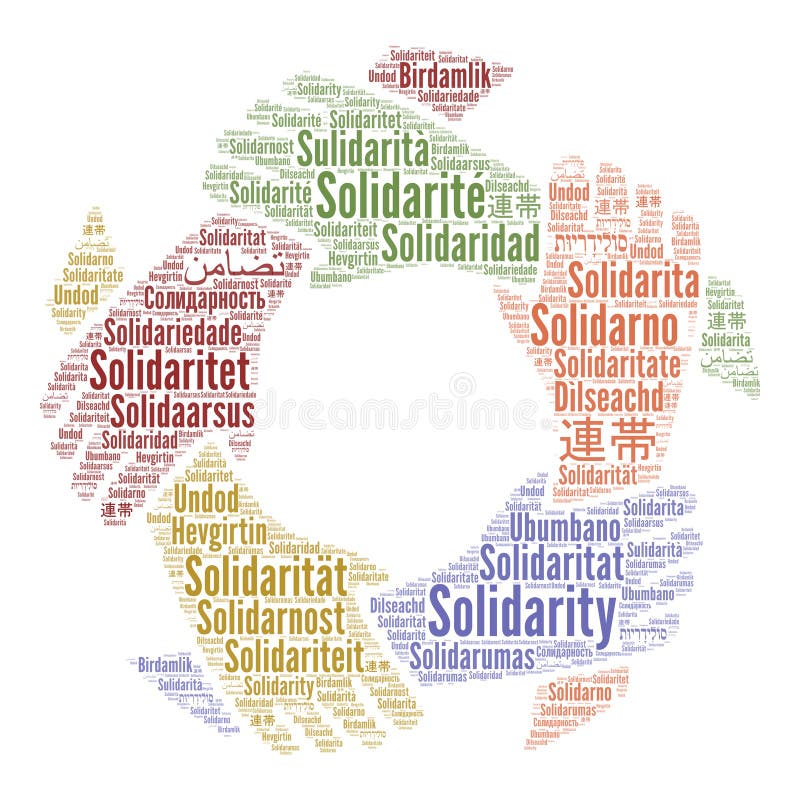 Solidarity Word Cloud in Different Languagest Stock Illustration ...