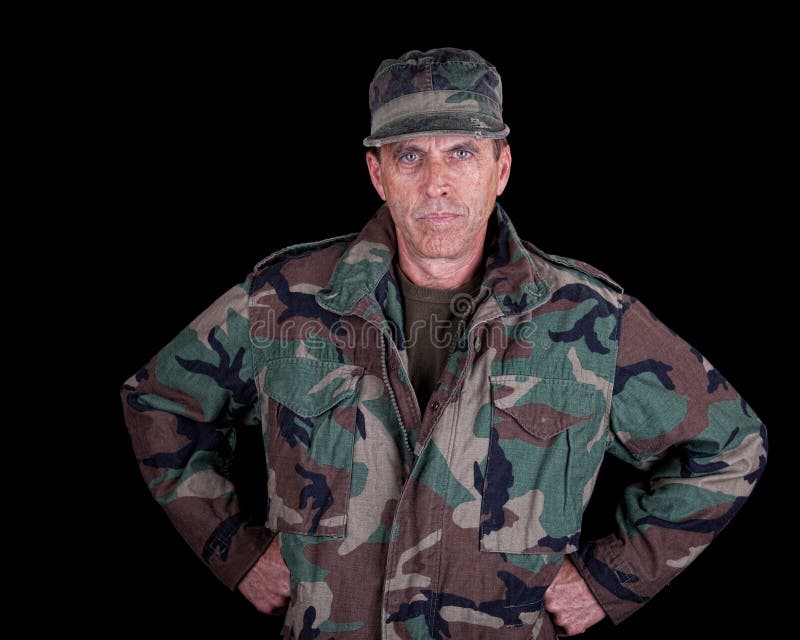 Solider with Arms Akimbo stock image. Image of person - 19211925