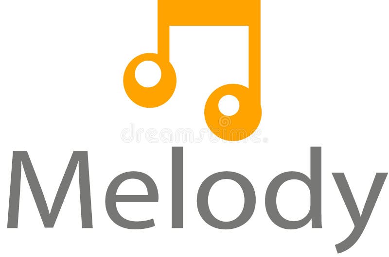 Solides Logo Und Schablone Der Melodie Stock Abbildung - Illustration ...