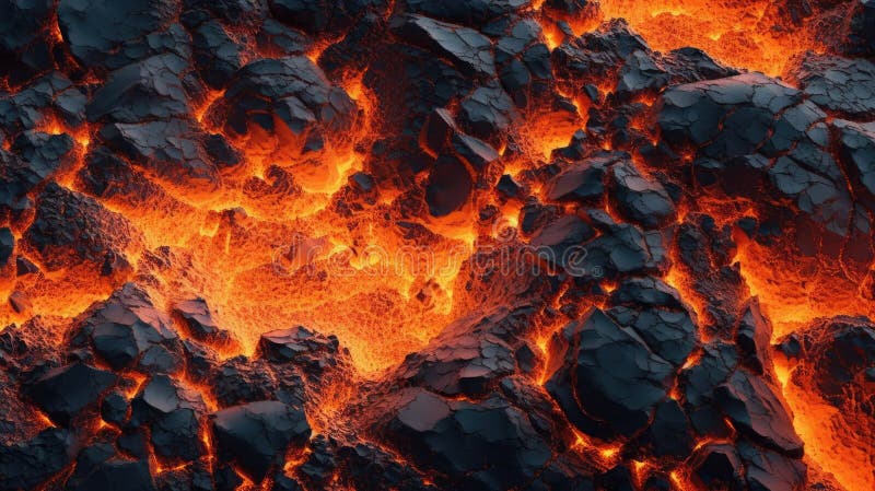 Solidified Hot Lava Texture of Eruption Volcan. Generative AI Stock ...