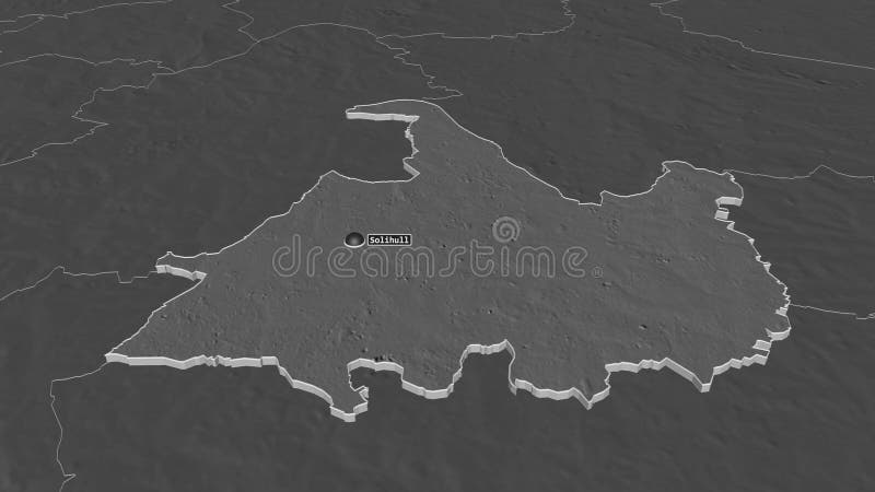 Solihull, England - Extruded with Capital. Bilevel Stock Illustration ...