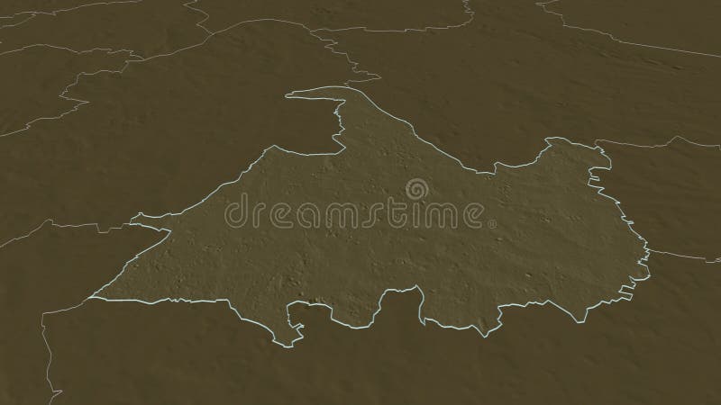 Solihull, England - Outlined. Administrative Stock Illustration ...
