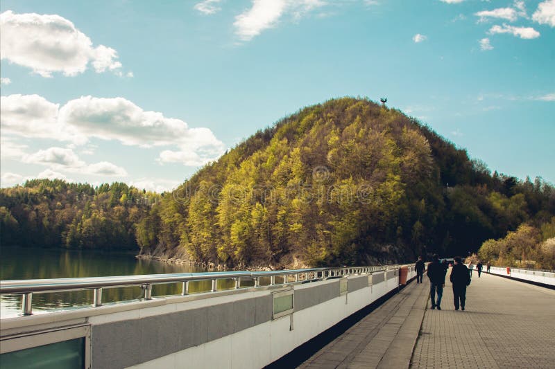 Solina Lake in Bieszczady Mountains Stock Image - Image of scene ...