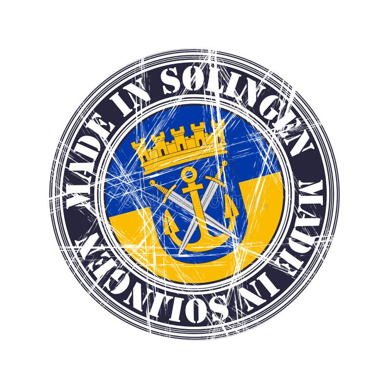 Solingen City Flag on Flagpole, Germany, Isolated on White Background ...