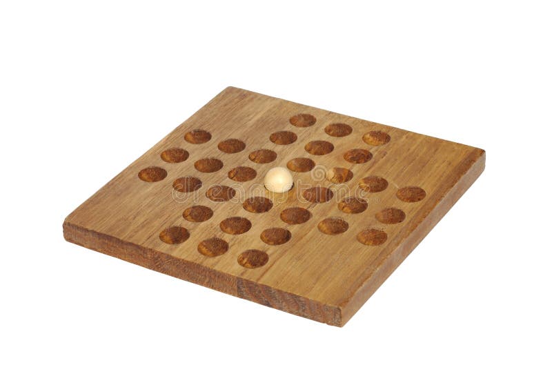 Wooden Peg Solitaire Board or Brainvita Stock Photo - Image of wood ...