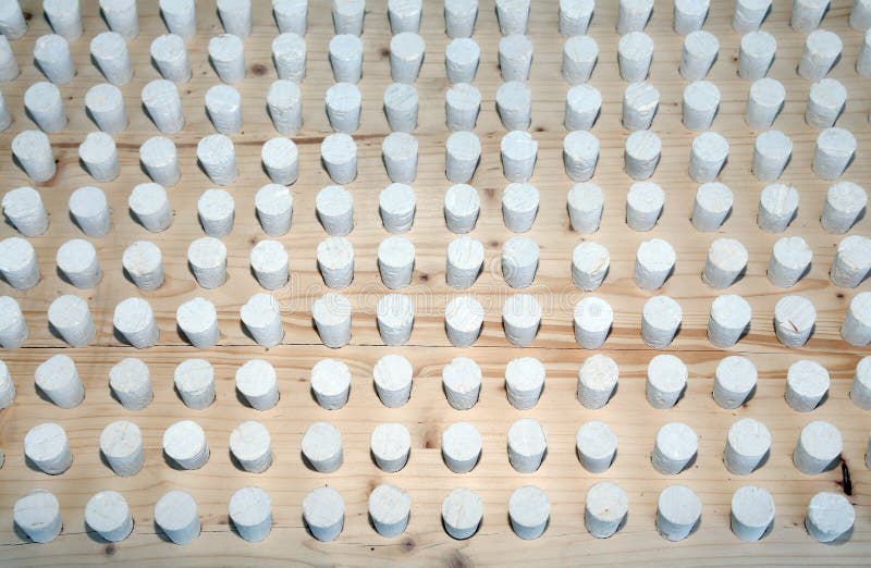 Solitaire Game Made with Corks and a Wooden Panel Stock Image - Image ...