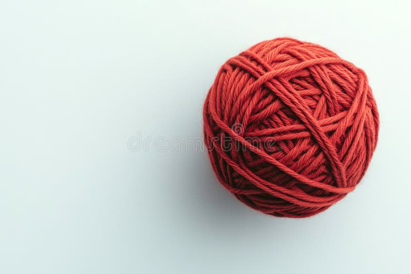 A Solitary Ball of White Yarn, Represented As a Boho Wool Logo Stock ...