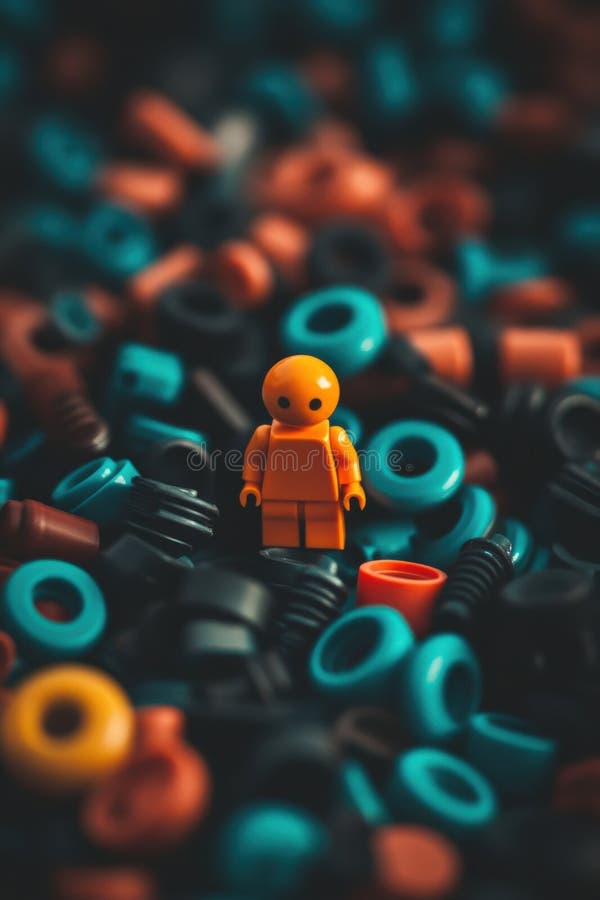 Bright Toy Stands Out in a Sea of Dull Objects Highlighting ...