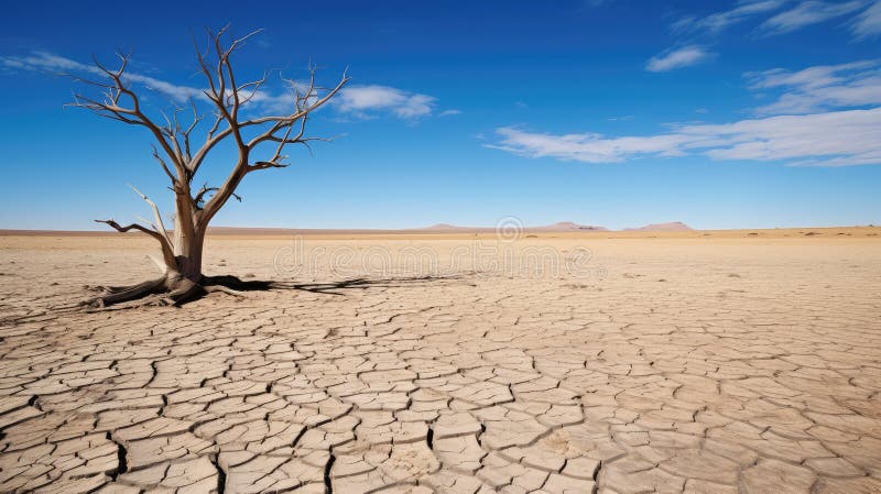 Solitary dead trees stock illustration. Illustration of solitary ...