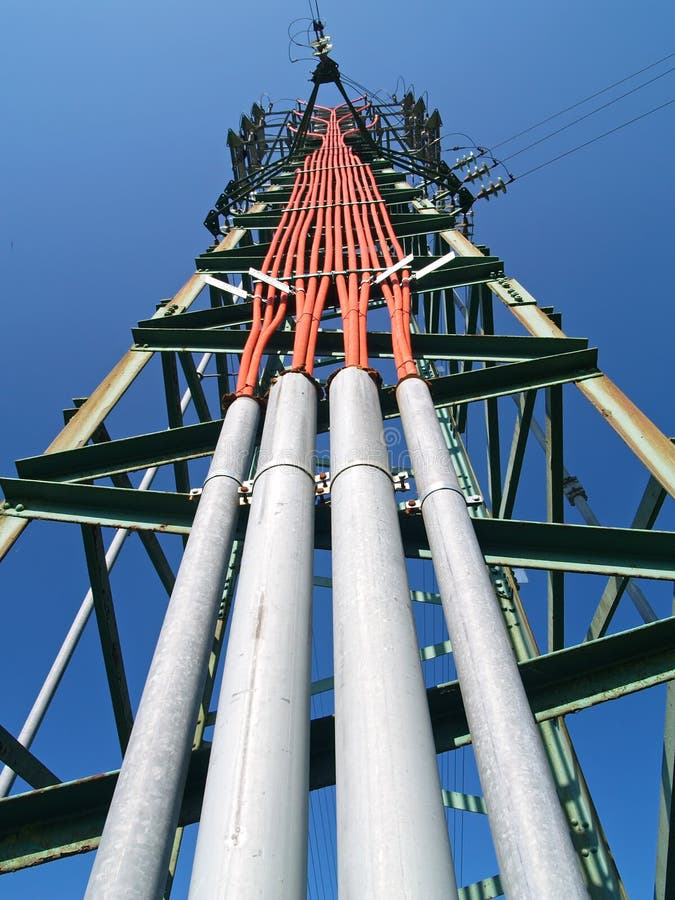 Solitary electricity pylon stock photo. Image of conductor - 2025770