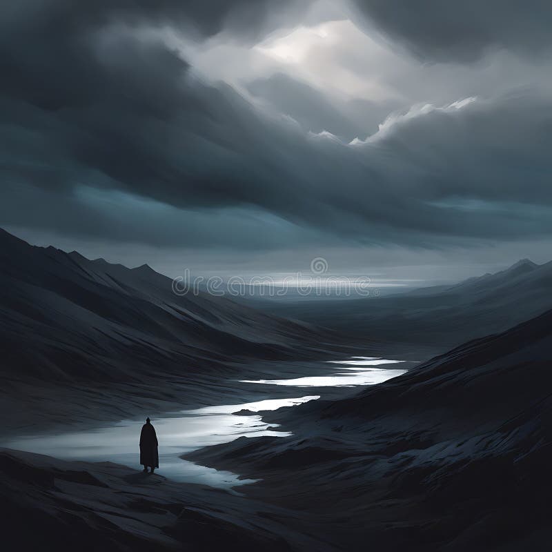 Valley of Shadows stock illustration. Illustration of isolation - 348072423