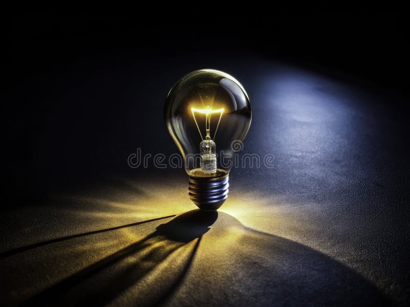 A Solitary Light Source Illuminates an Empty Room Dramatic Night ...