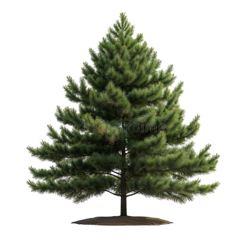 Solitary Pine Tree Isolated Stock Image - Image of robust, standing ...