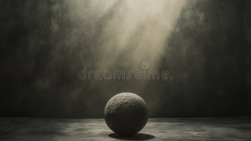 Solitary Sphere in Cosmic Void a Study of Light and Shadow Against an ...