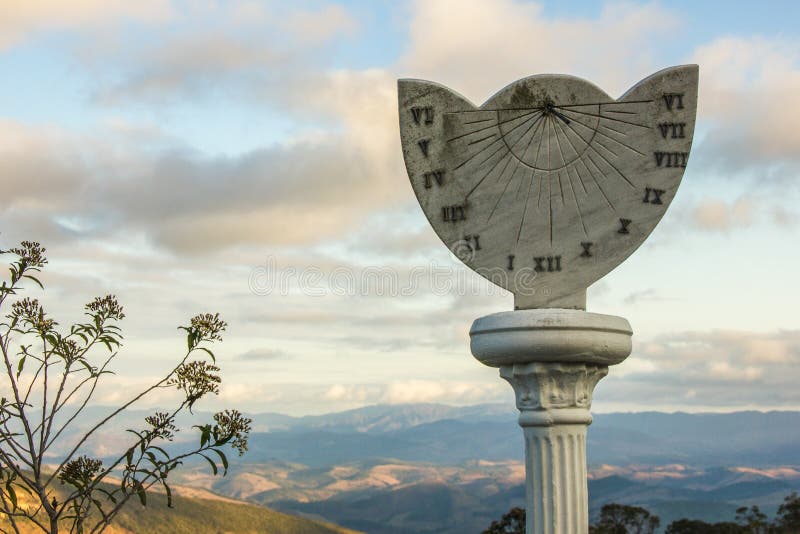 Sun clock Ibitipoca stock photo. Image of architecture - 128973654
