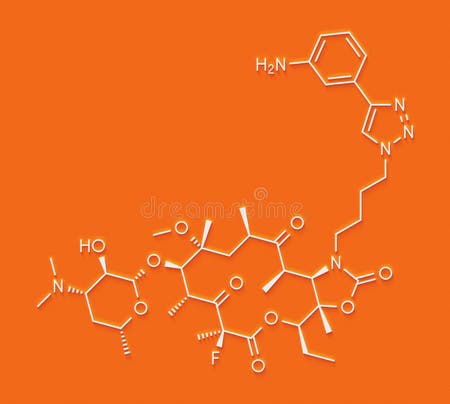 Solithromycin Antibiotic Drug Molecule. Skeletal Formula. Stock ...