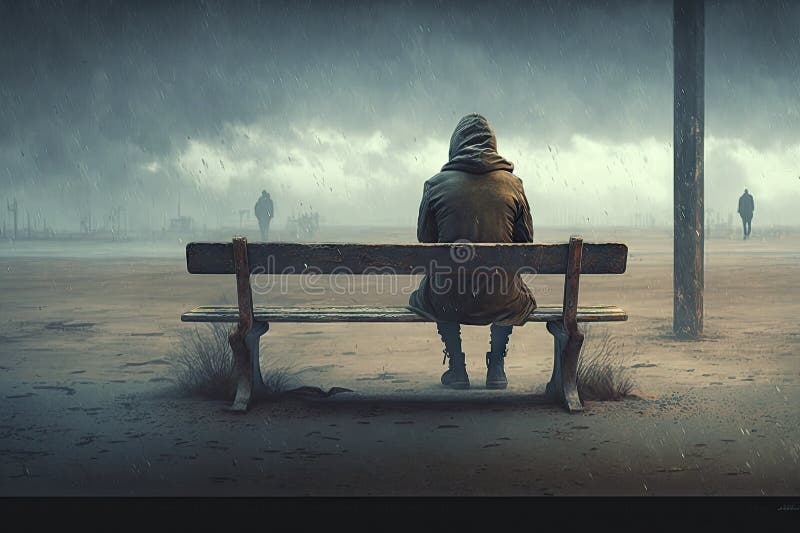 Solitude in Artistic Scale. Perfect for Wallpapers Stock Illustration ...