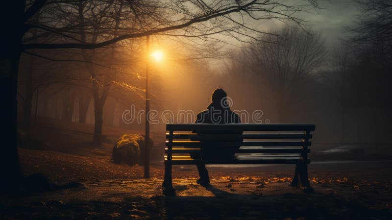 Solitude in the Dark: a Captivating Selective Focus Image Stock ...