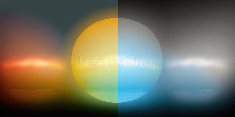 Solitude Landscape with Light Spectrum Gradient of Electromagnetic ...