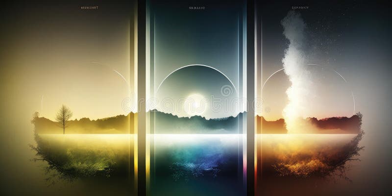 Solitude Landscape with Light Spectrum Gradient of Electromagnetic ...