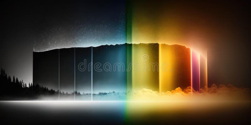 Solitude Landscape with Light Spectrum Gradient of Electromagnetic ...