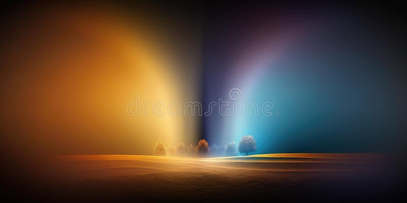 Solitude Landscape with Light Spectrum Gradient of Electromagnetic ...