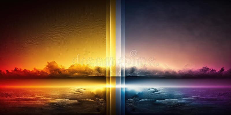 Solitude Landscape with Light Spectrum Gradient of Electromagnetic ...