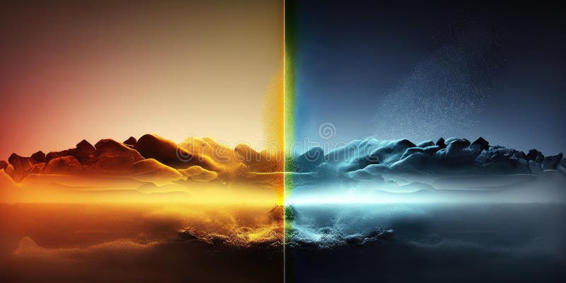 Solitude Landscape with Light Spectrum Gradient of Electromagnetic ...