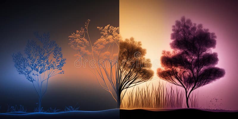 Solitude Landscape with Light Spectrum Gradient of Electromagnetic ...