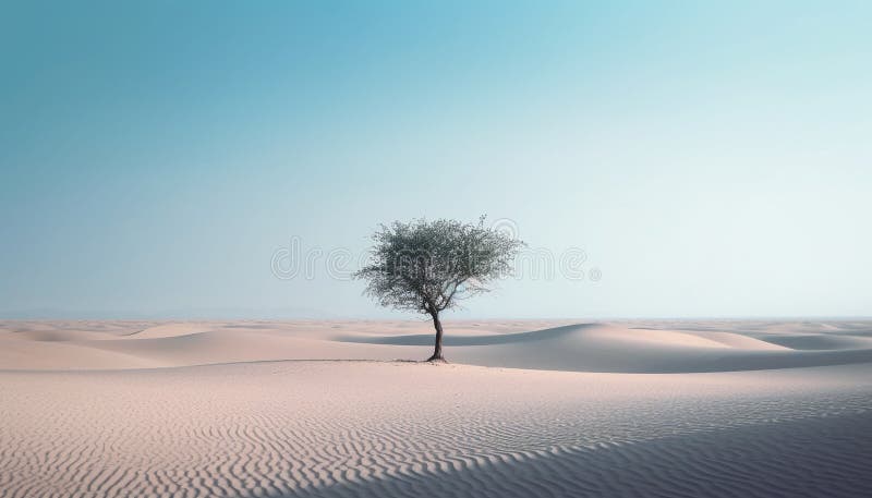 Solitude in Nature Beauty, Tranquil Sand Dunes Generated by AI Stock ...