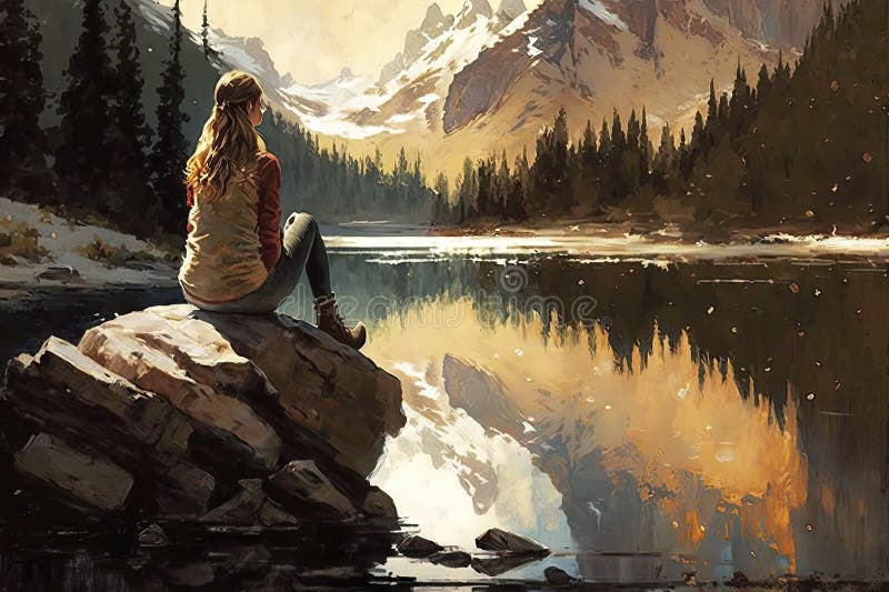 Solitude in Nature. Perfect for Posters and Wallpapers Stock ...